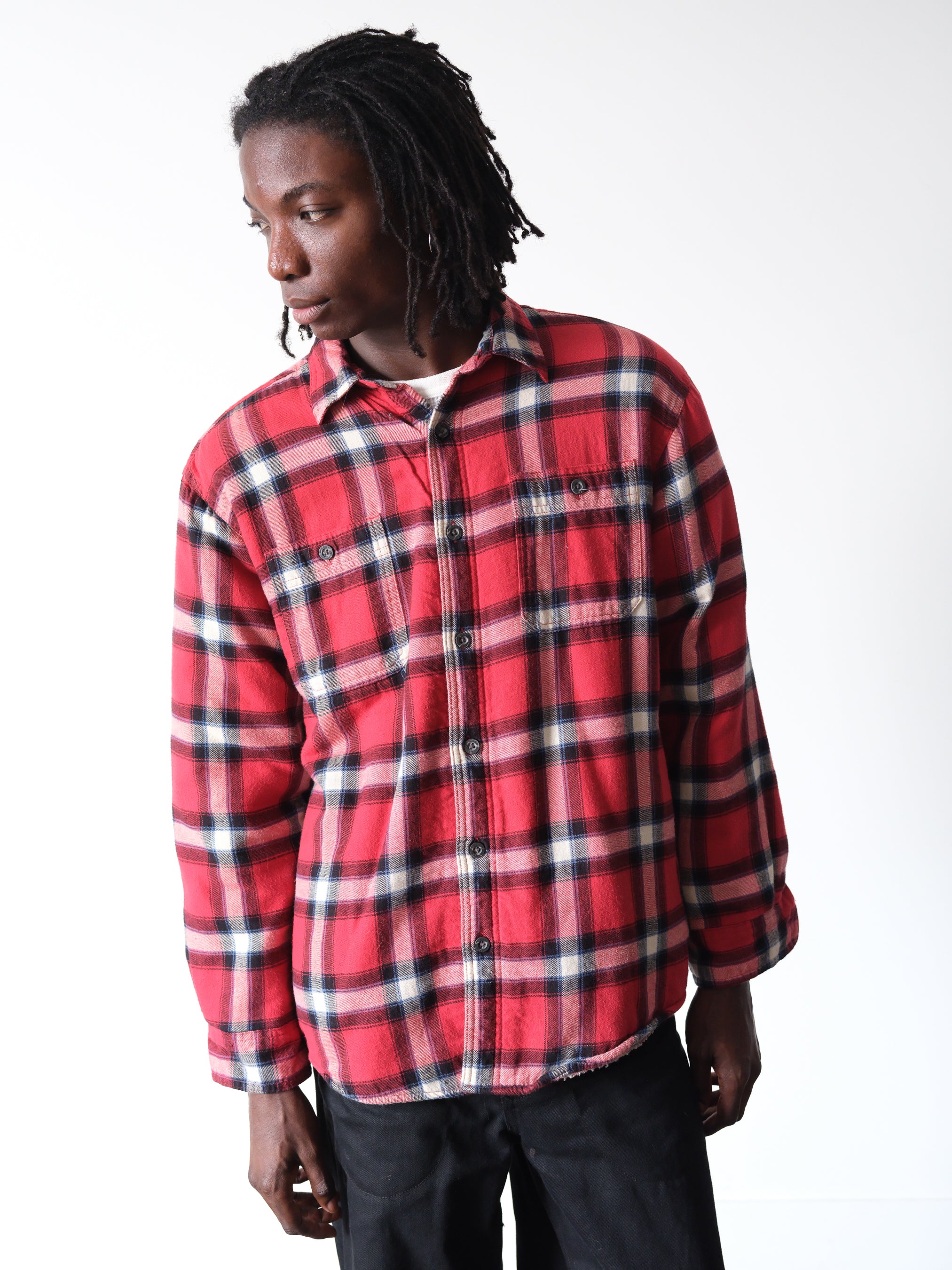 2000s Wrangler Red Plaid Shacket – Ametora