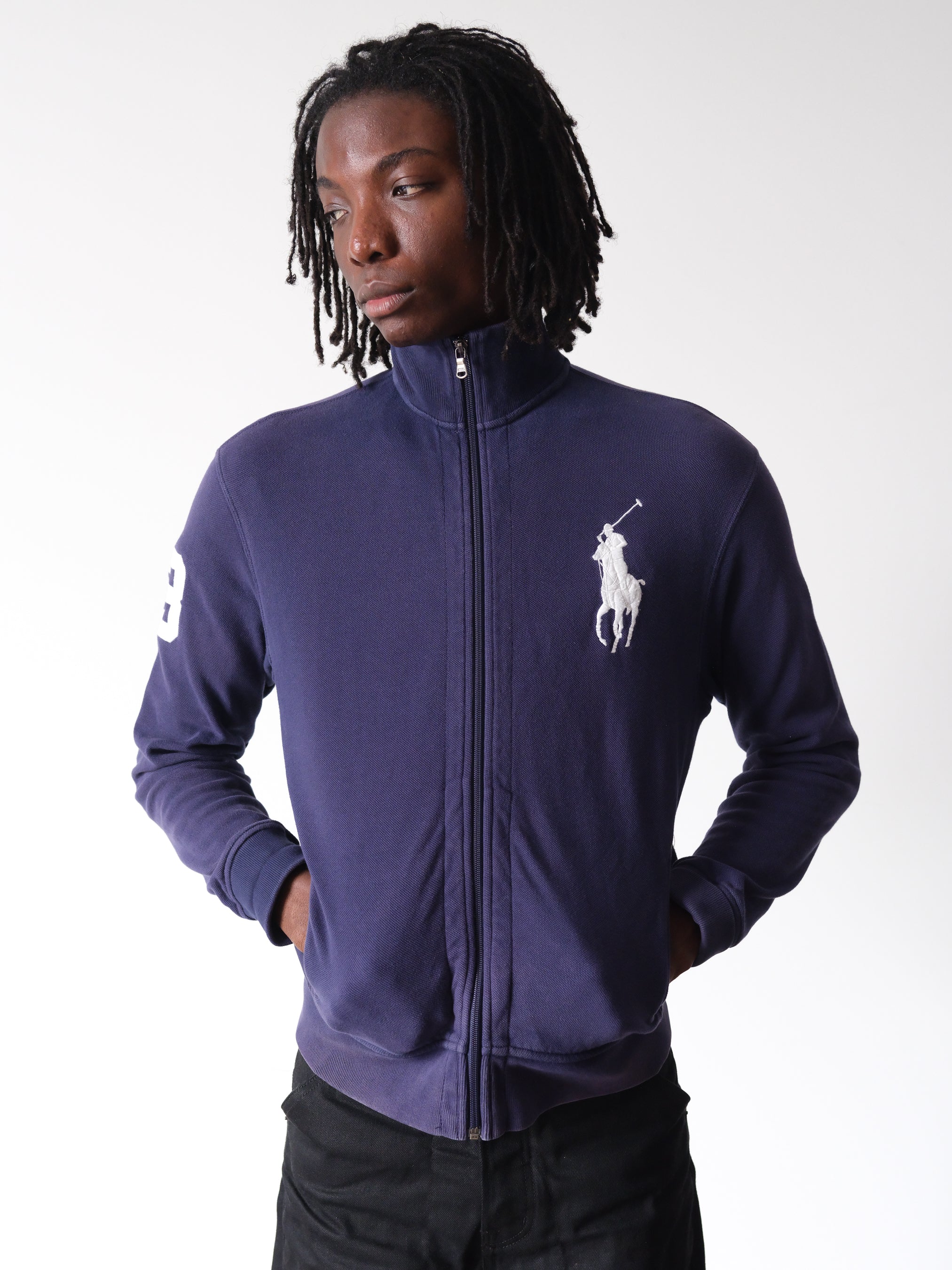 2000s Polo Ralph Lauren Navy Polo Pony Track Jacket – Ametora