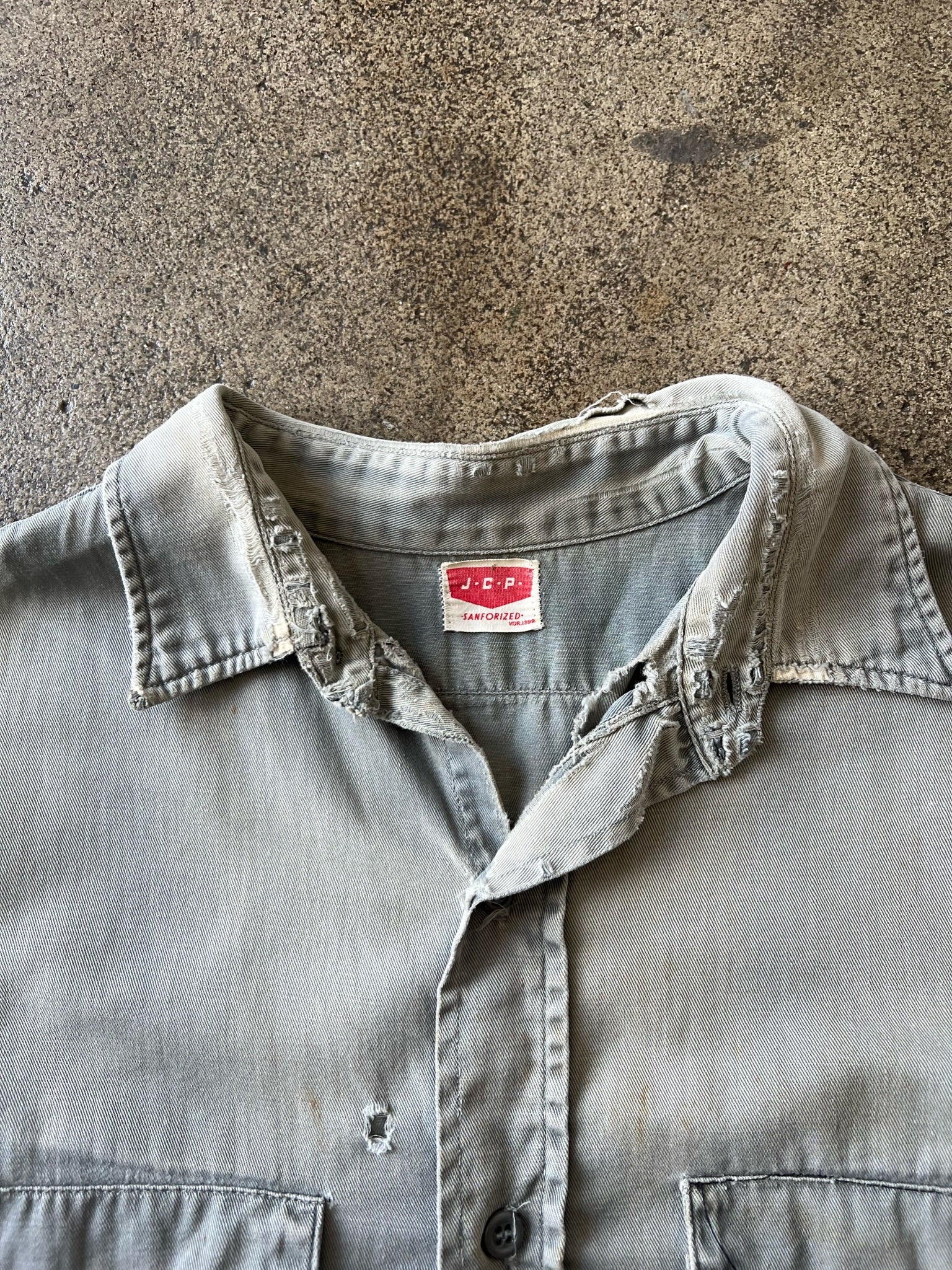 1950s JCP Sanforized Gray Work Shirt – Ametora