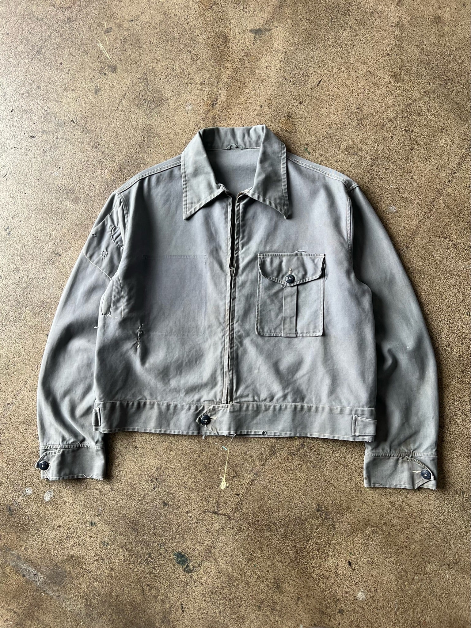 1940s Hercules Canvas Contrast Stitch Phantom Pocket Jacket – Ametora