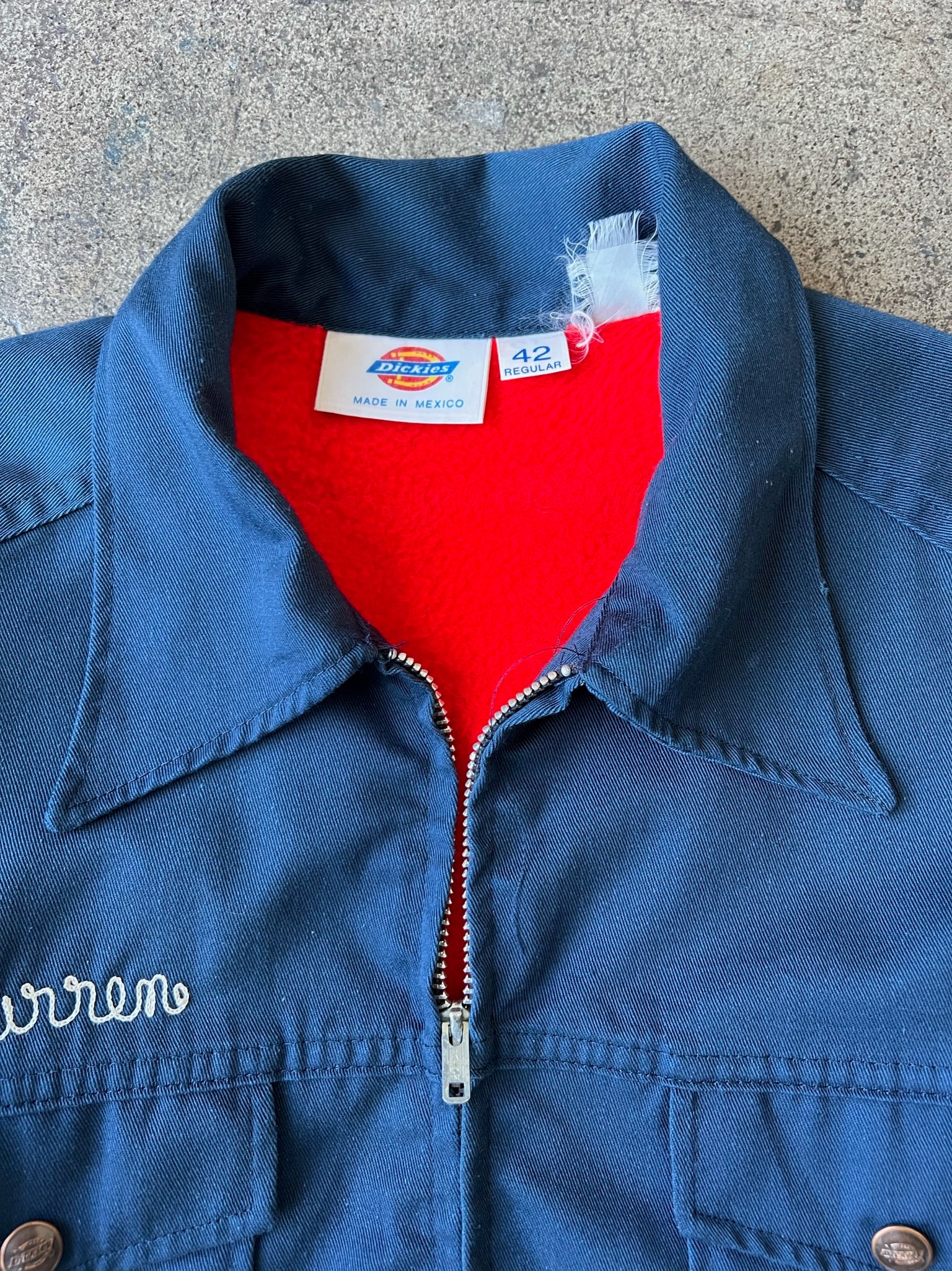 1970s Dickies Boxy Blue Chain Stitch Work Jacket – Ametora