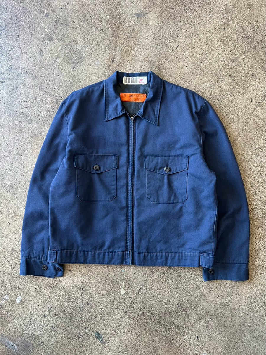 1980s Red Kap Two Pocket Boxy Faded Blue Work Jacket – Ametora