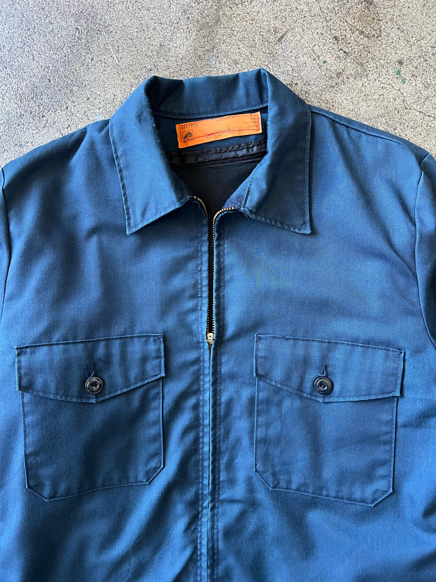 1970s Red Kap Two Pocket Boxy Faded Blue Work Jacket – Ametora