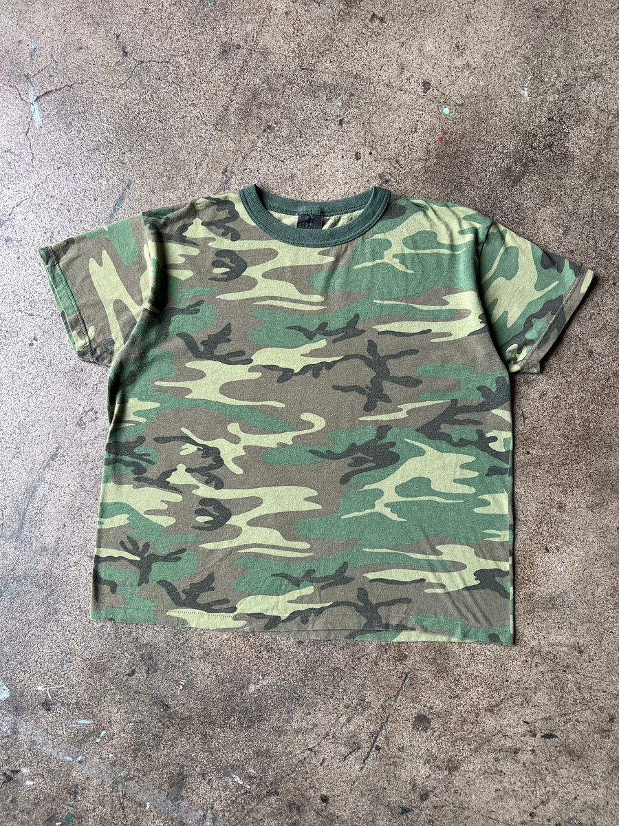 1990s Boxy Camo Ringer Tee – Ametora