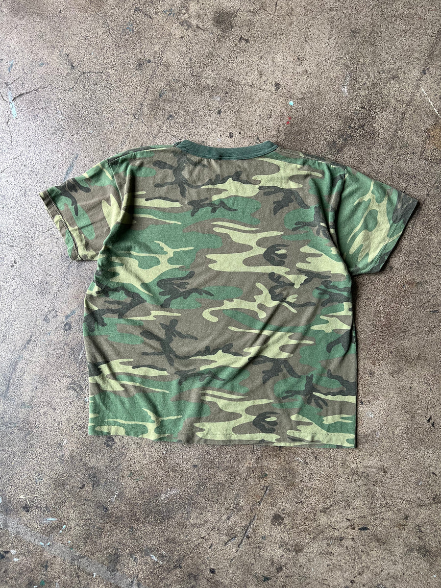 1990s Boxy Camo Ringer Tee – Ametora