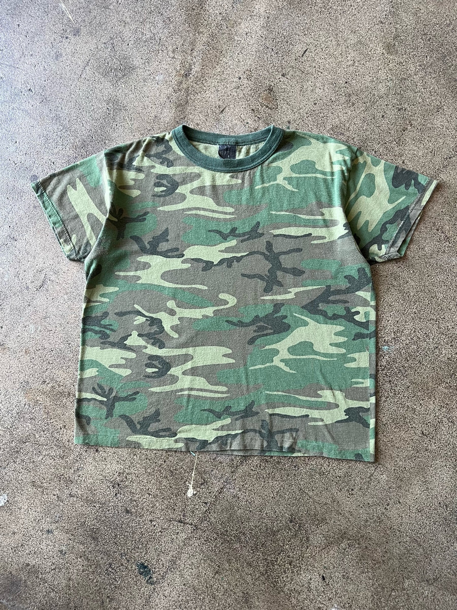 1990s Boxy Army Camo Ringer Tee – Ametora