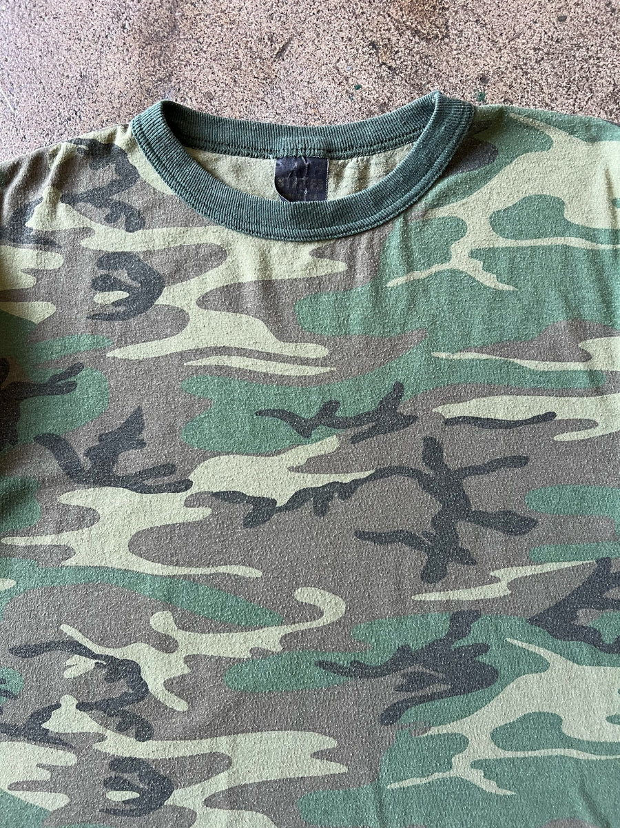 1990s Boxy Army Camo Ringer Tee – Ametora