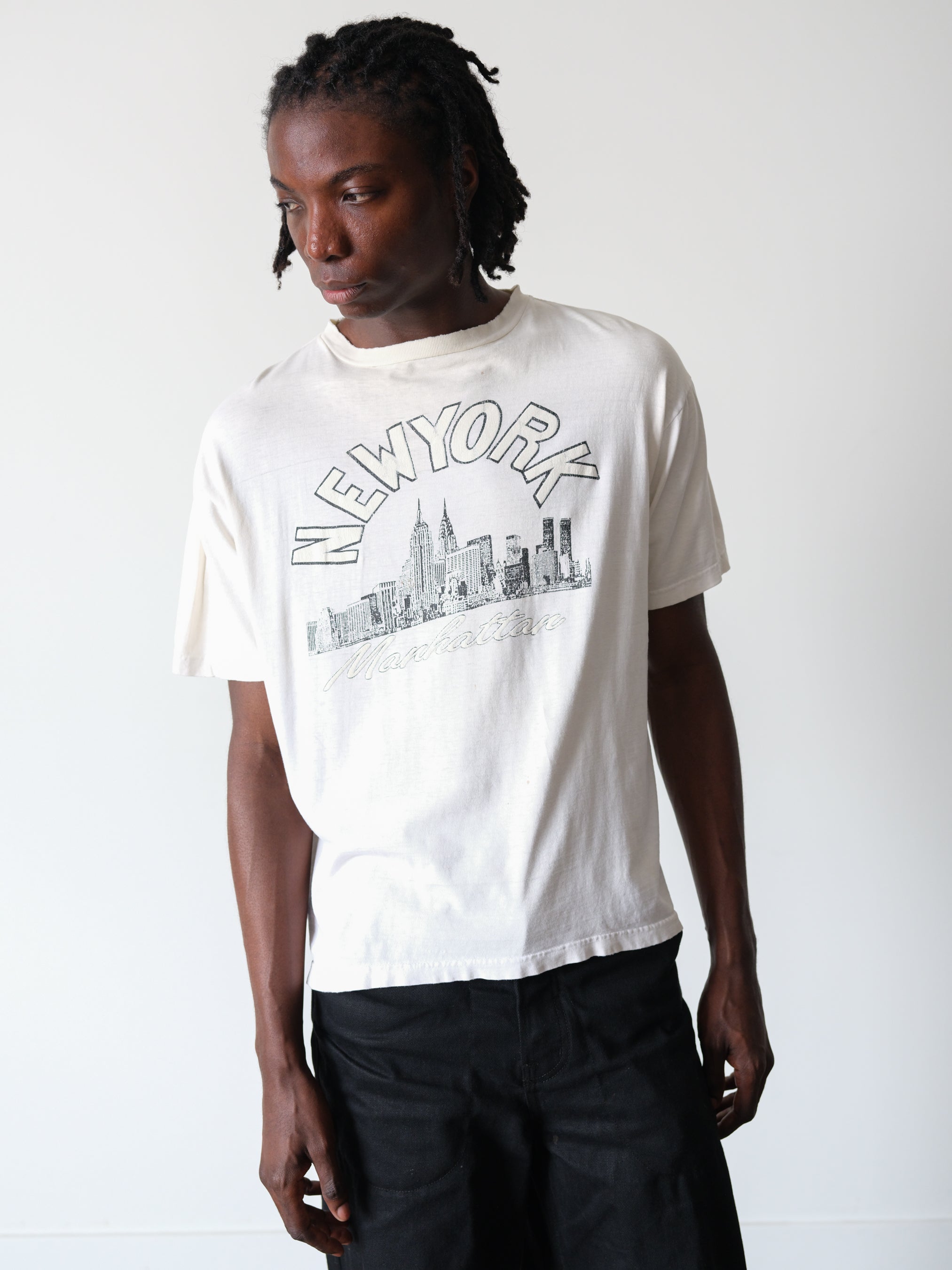 2000s Boxy New York Skyline Tee – Ametora