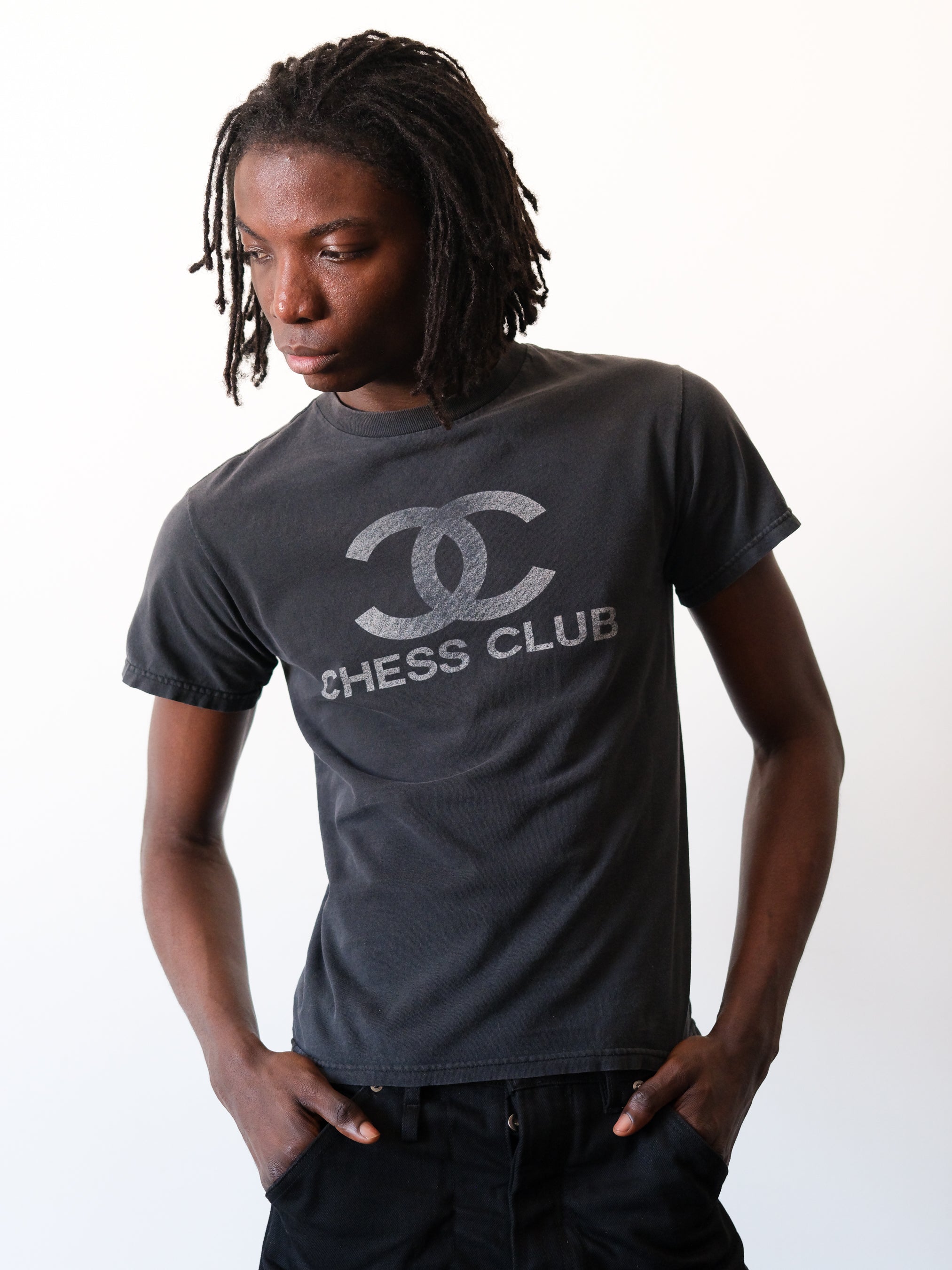 2000s "Chess Club" Chanel Logo Flip Tee – Ametora