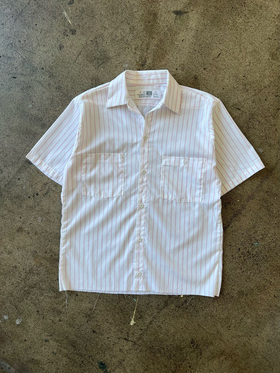 2000s Reed Striped Cropped Work Shirt – Ametora