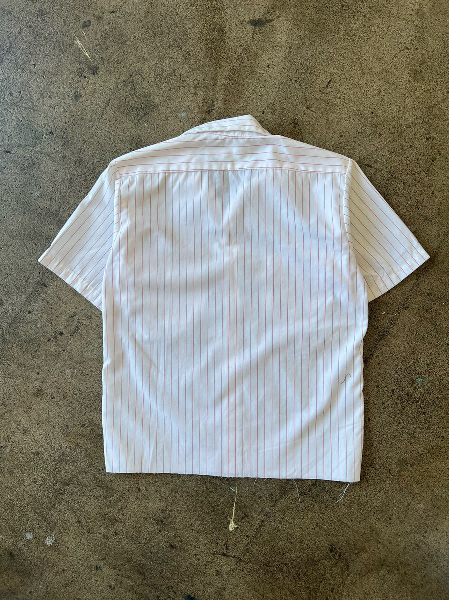2000s Reed Striped Cropped Work Shirt – Ametora