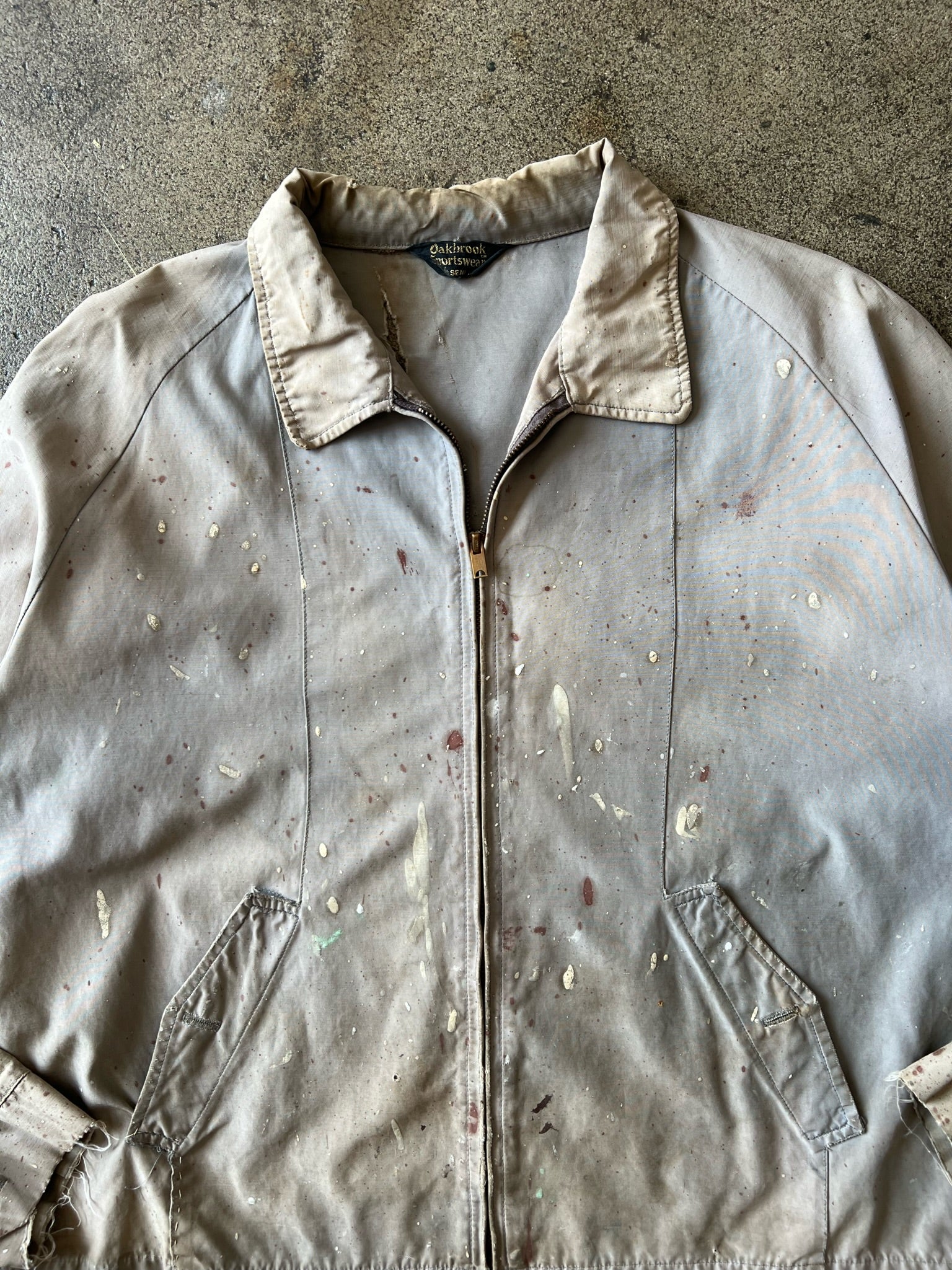 1960s Oakbrook Sportswear Paint Stained Rain Jacket – Ametora