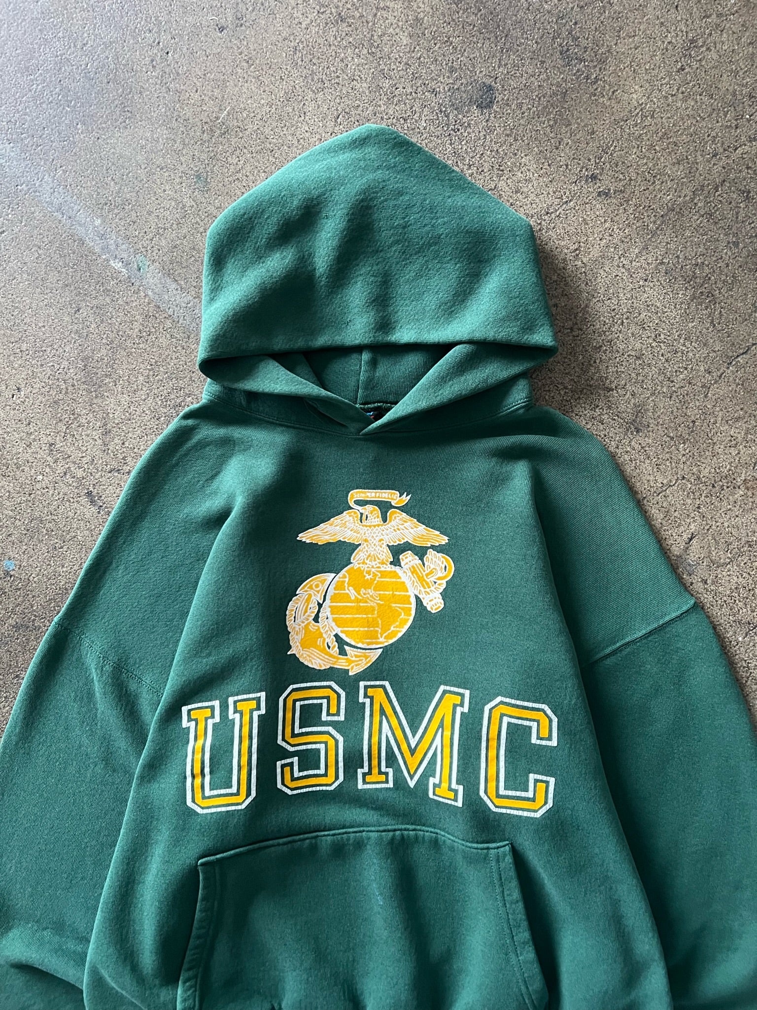 1990s Soffe USMC Green Hoodie – Ametora