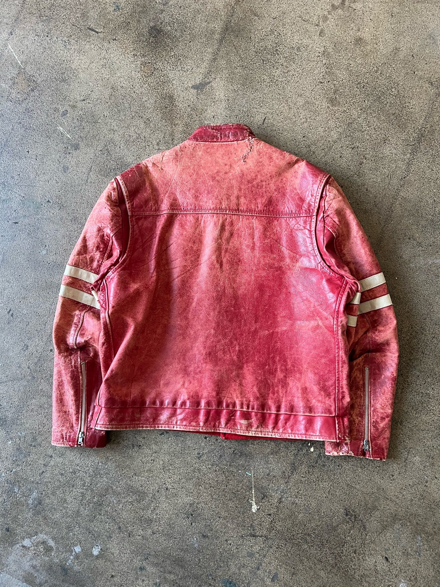 1960s British Sportswear Faded Red Moto Jacket – Ametora