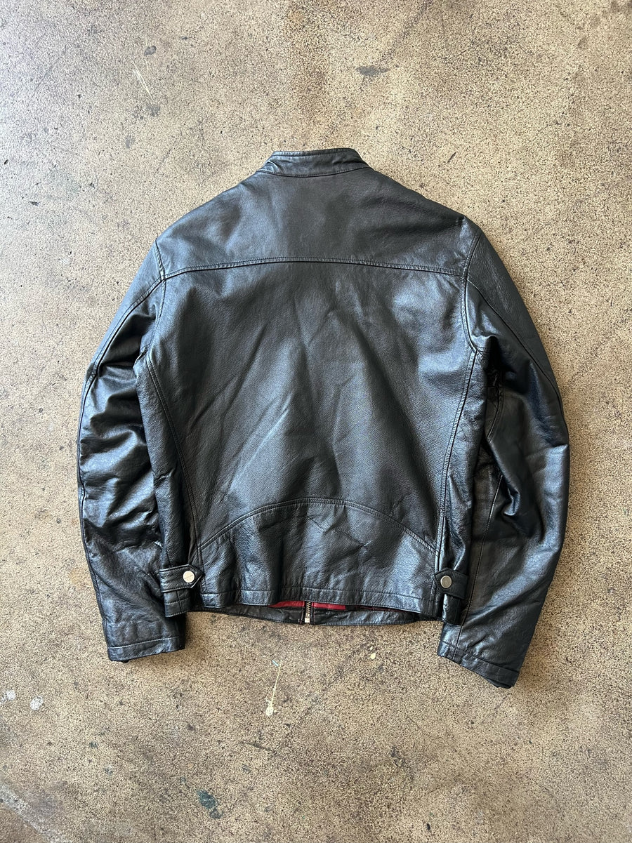 2000s Wilsons Black + Red Leather Moto Jacket – Ametora