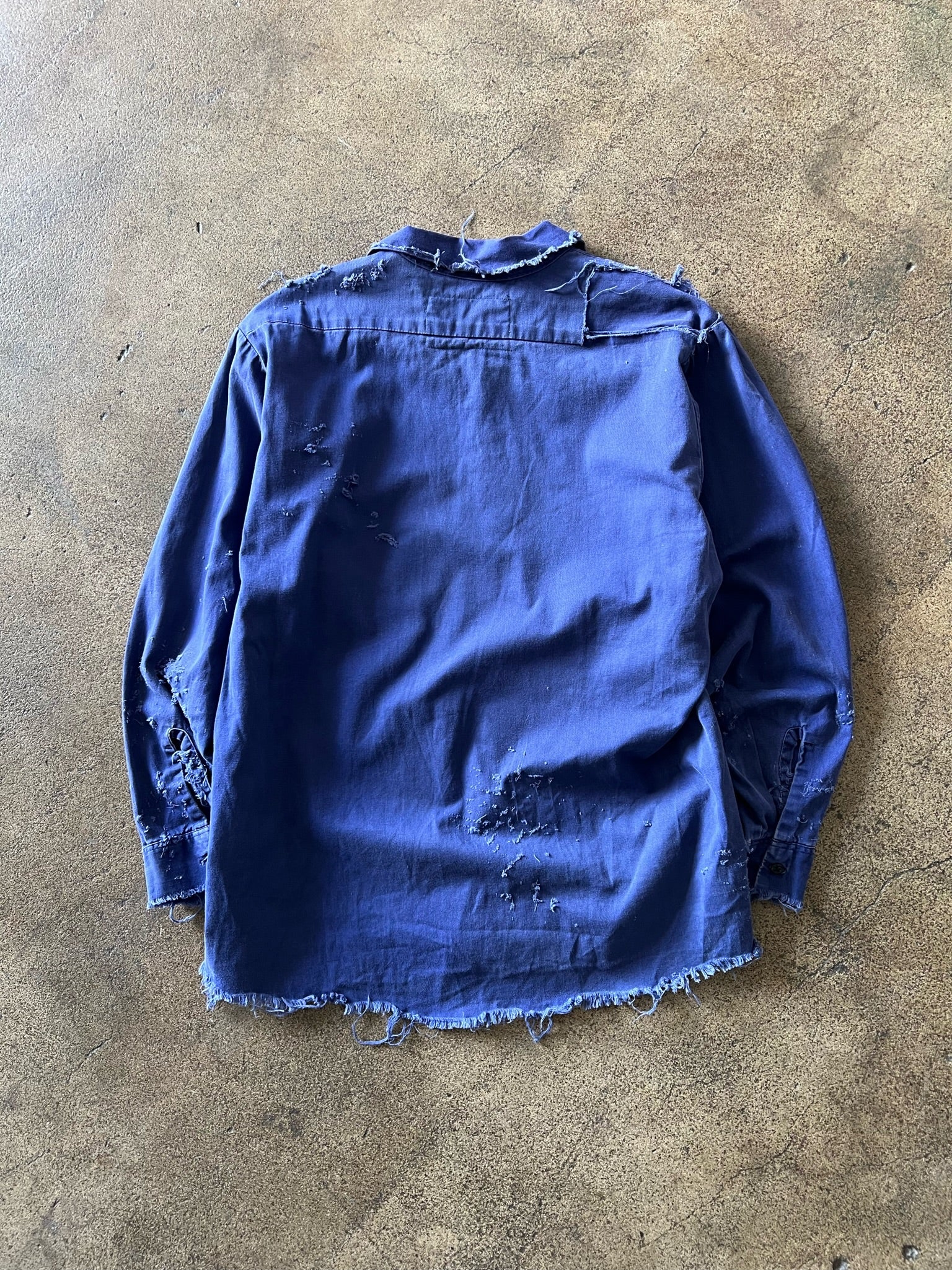 1970s Distressed Blue Work Shirt – Ametora