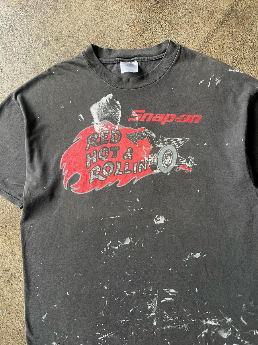 2000s Hanes Red Hot & Rollin Paint Splattered Tee – Ametora