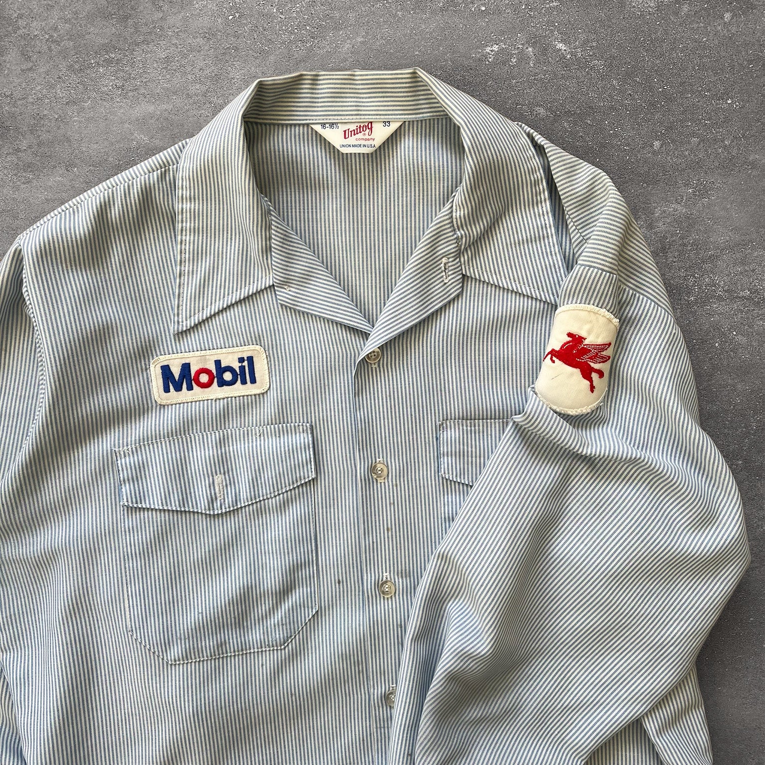 1970s Unitog Mobil Uniform Shirt – Ametora