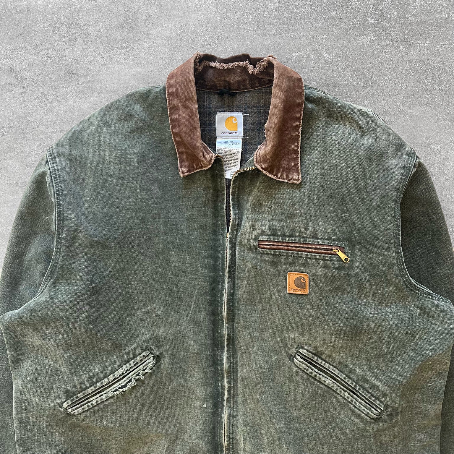 1990s Carhartt Detroit Jacket Moss Green – Ametora
