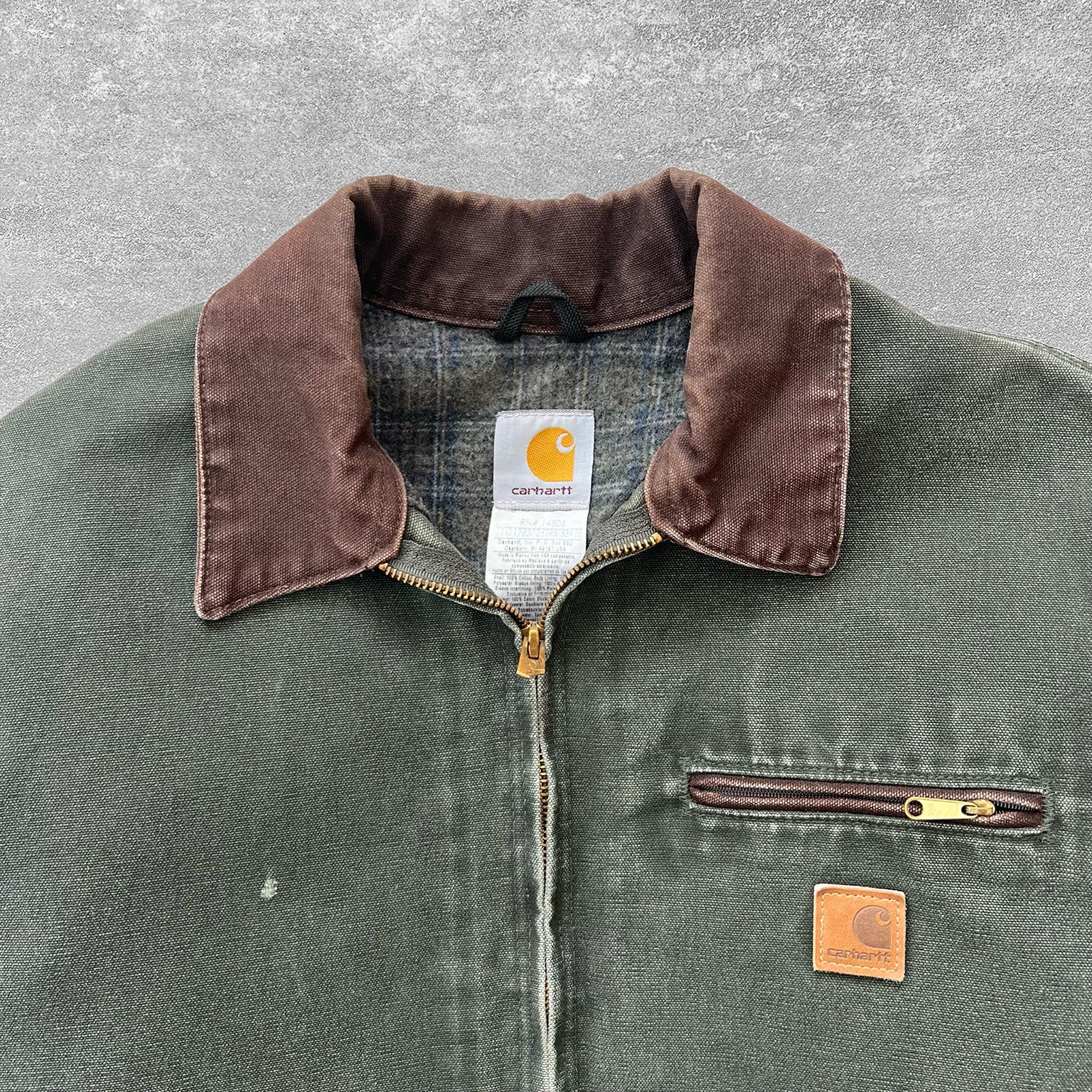 1990s Carhartt Detroit Moss Green Work Jacket – Ametora