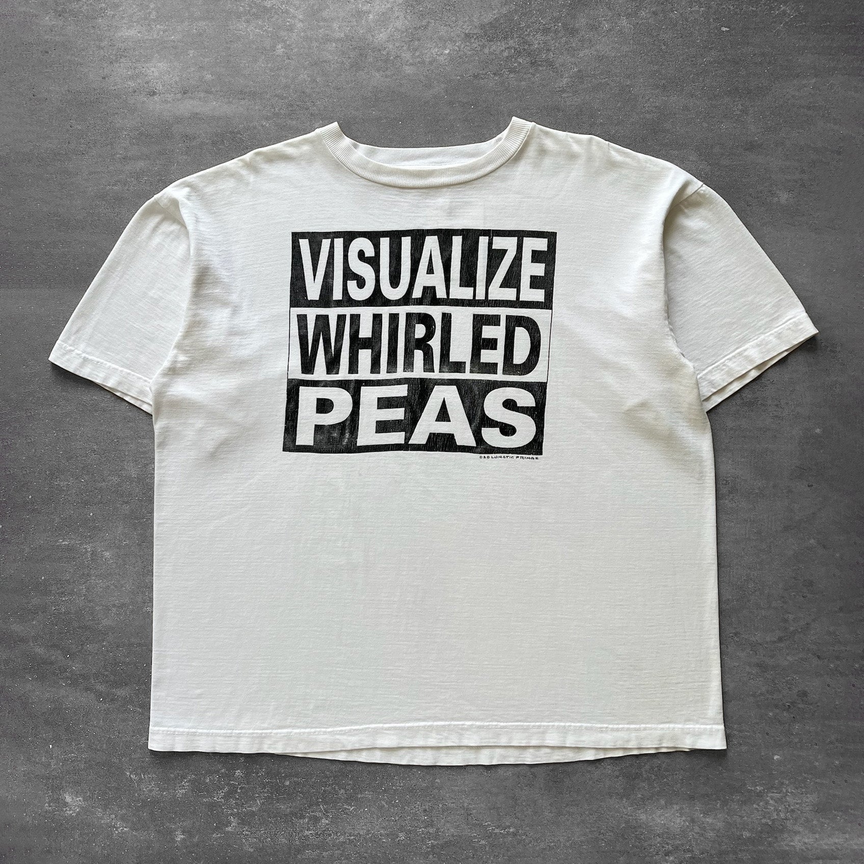 1990s Visualize Whirled Peace Boxy Tee – Ametora