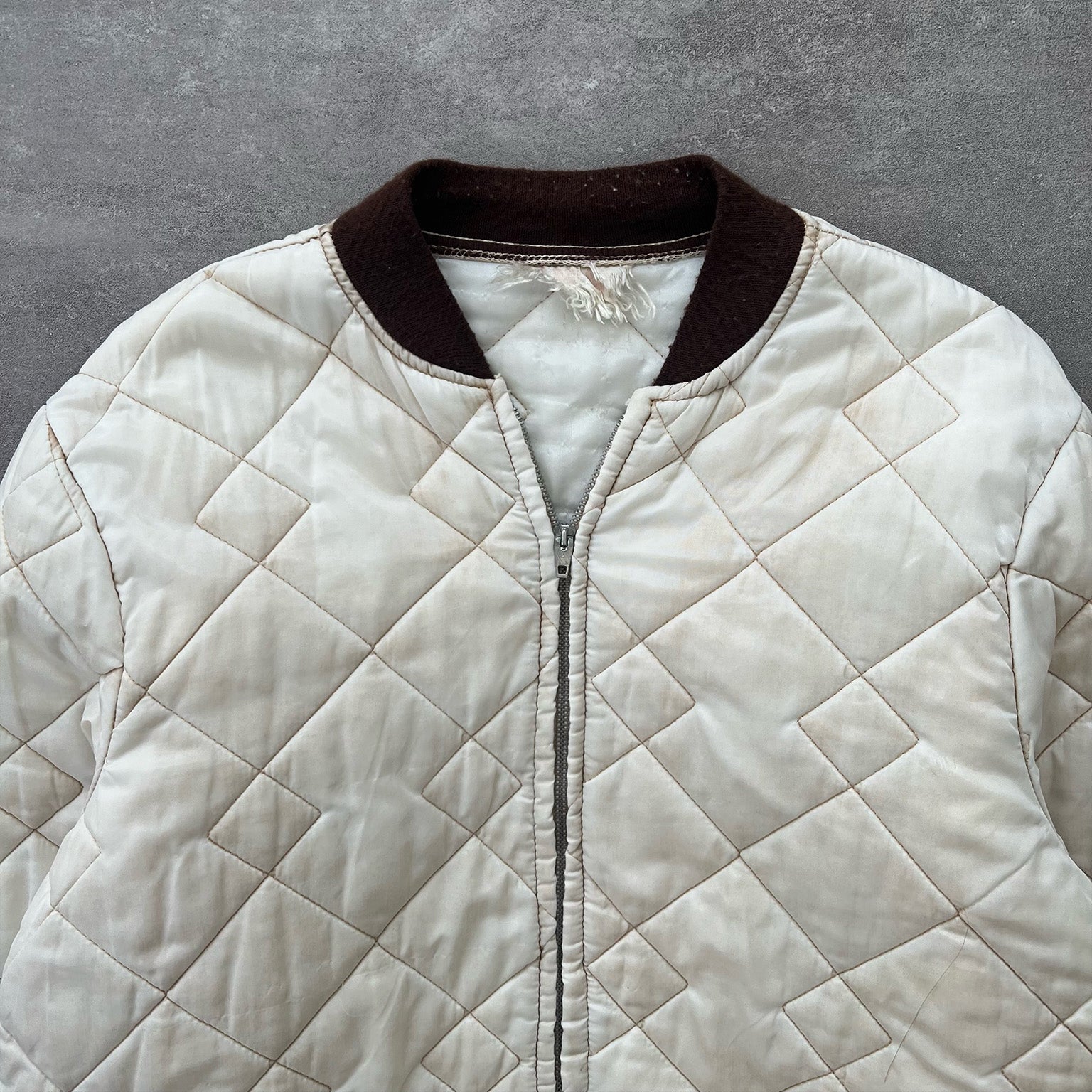 1960s Cream Quilted Liner Jacket – Ametora