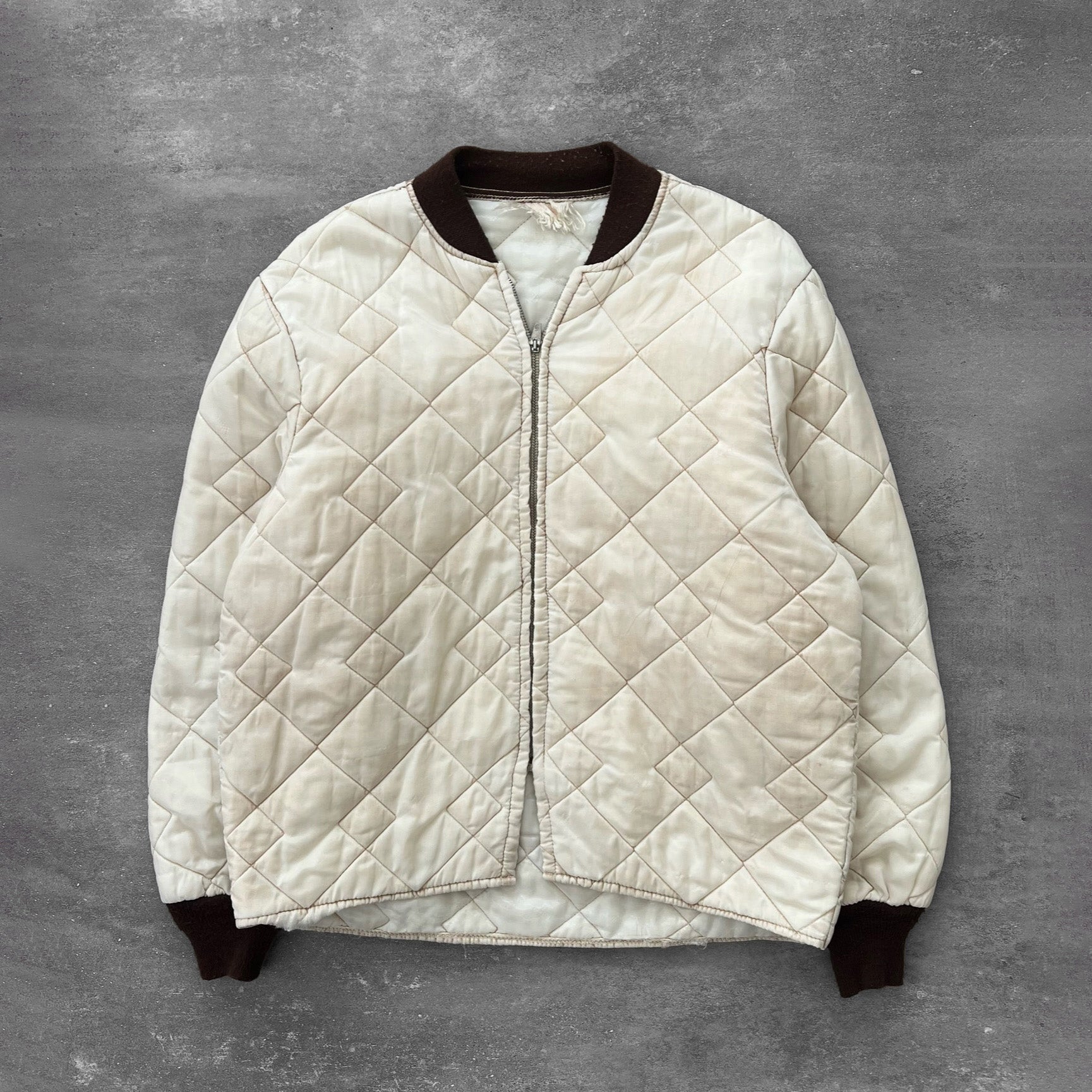 1960s Cream Quilted Liner Jacket – Ametora