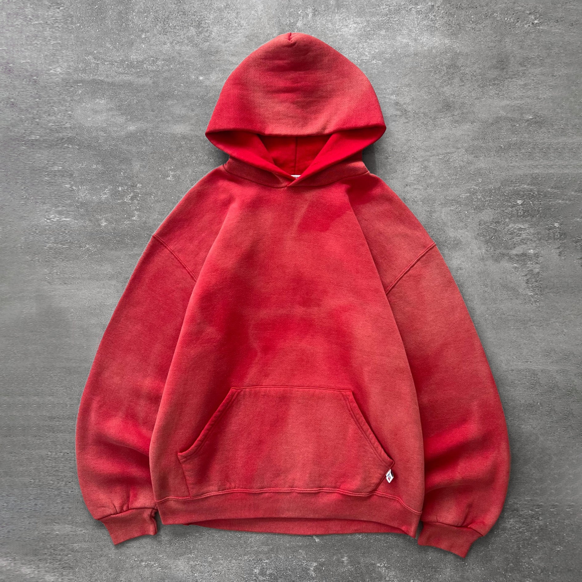 1990s Russell Sun Faded Red Hoodie – Ametora