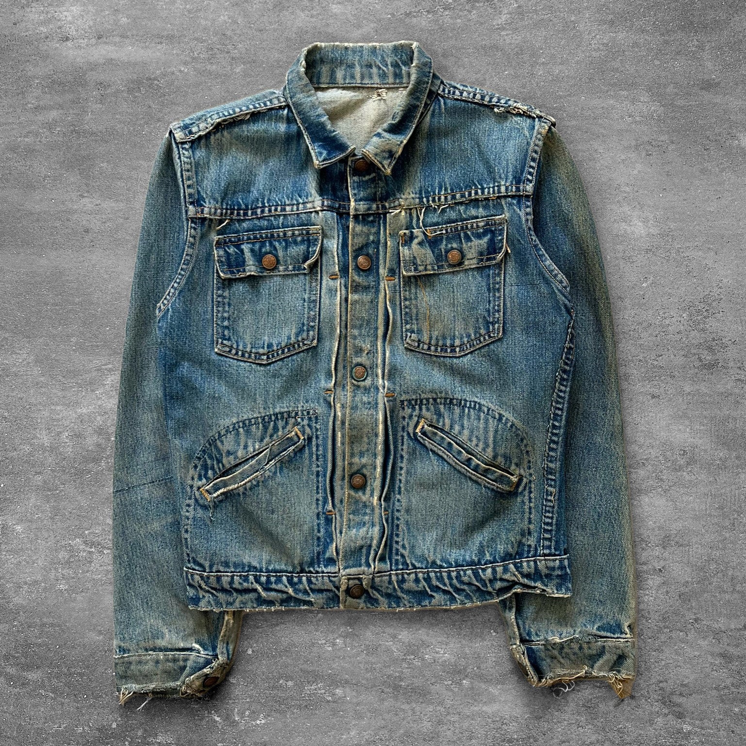 1970s Ranchcraft Selvedge Dirty Wash Denim Jacket – Ametora