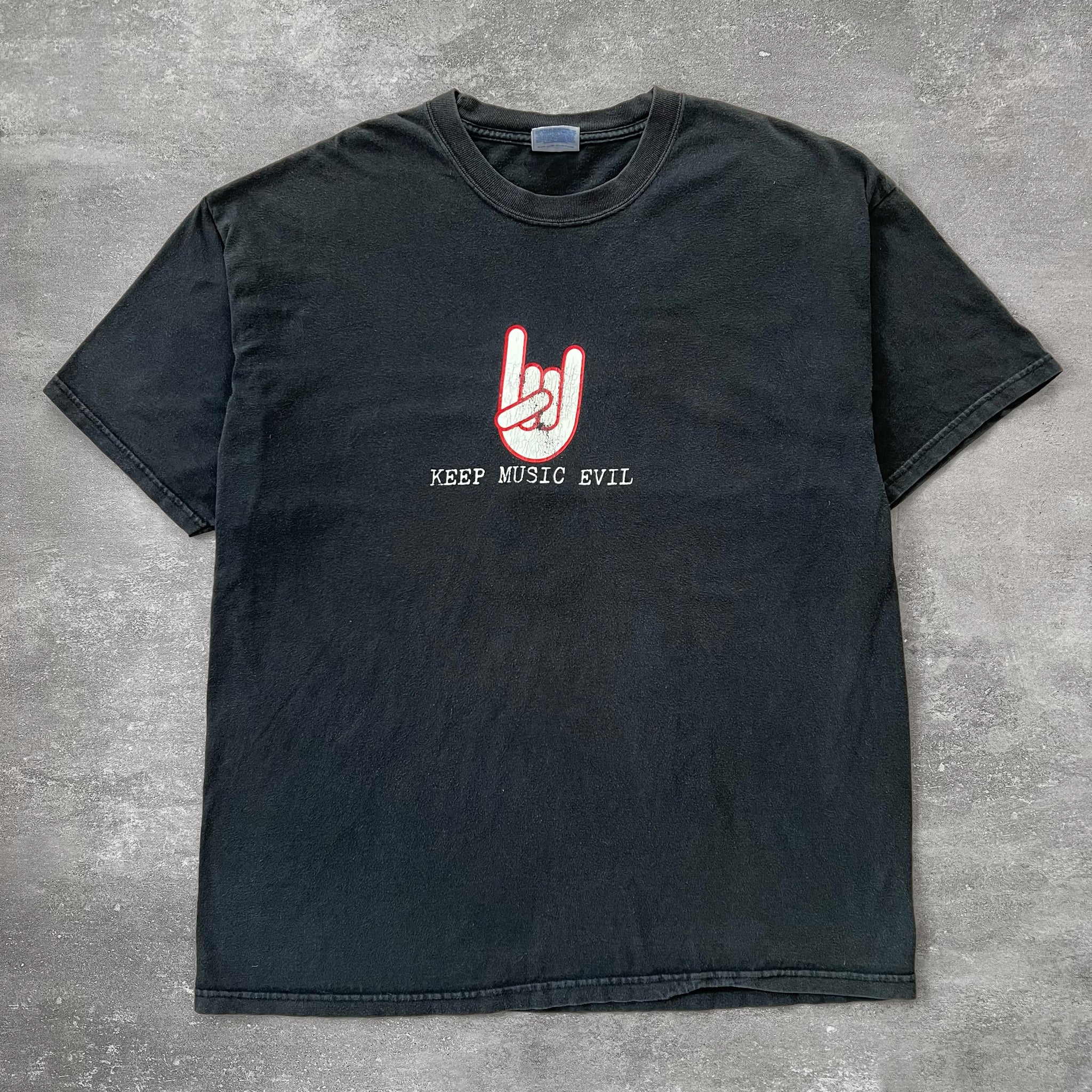 1990s Hanes Beefy 'Keep Music Evil' Tee – Ametora