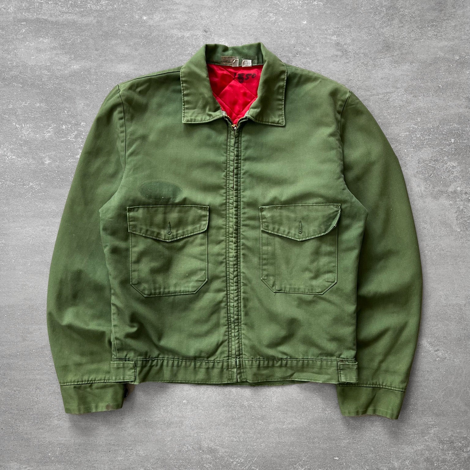 1970s Durable Press Faded Green Work Jacket – Ametora
